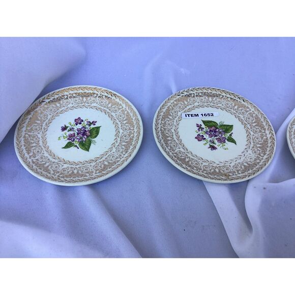 Dining | 1652 Spring Violet Dessert Plates Set Of 3 | Poshmark
